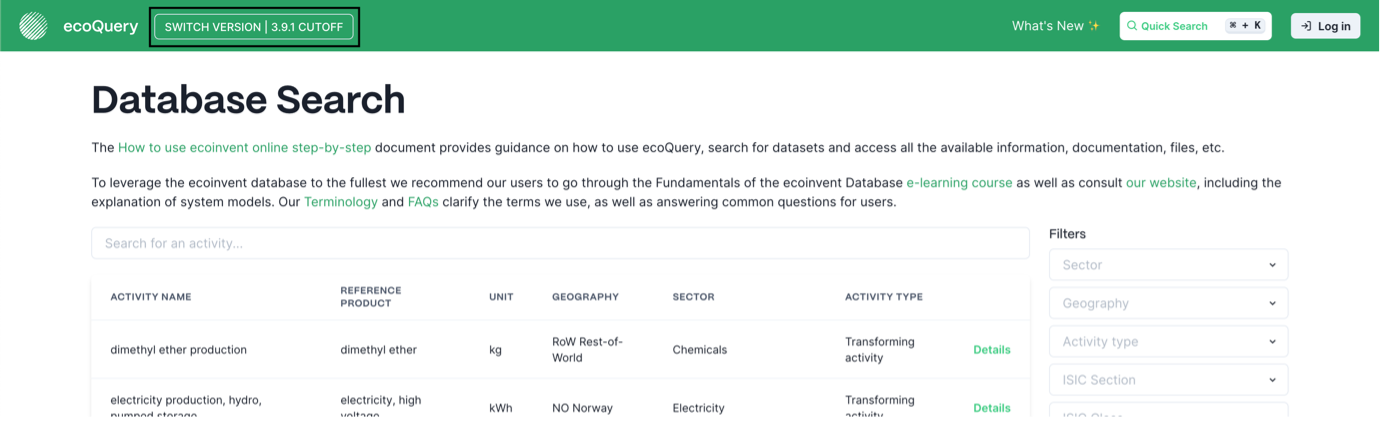 Searching for Datasets